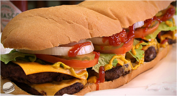 Double Cheeseburger Po-Boy From Po-Boy Express : Damn That Looks Good